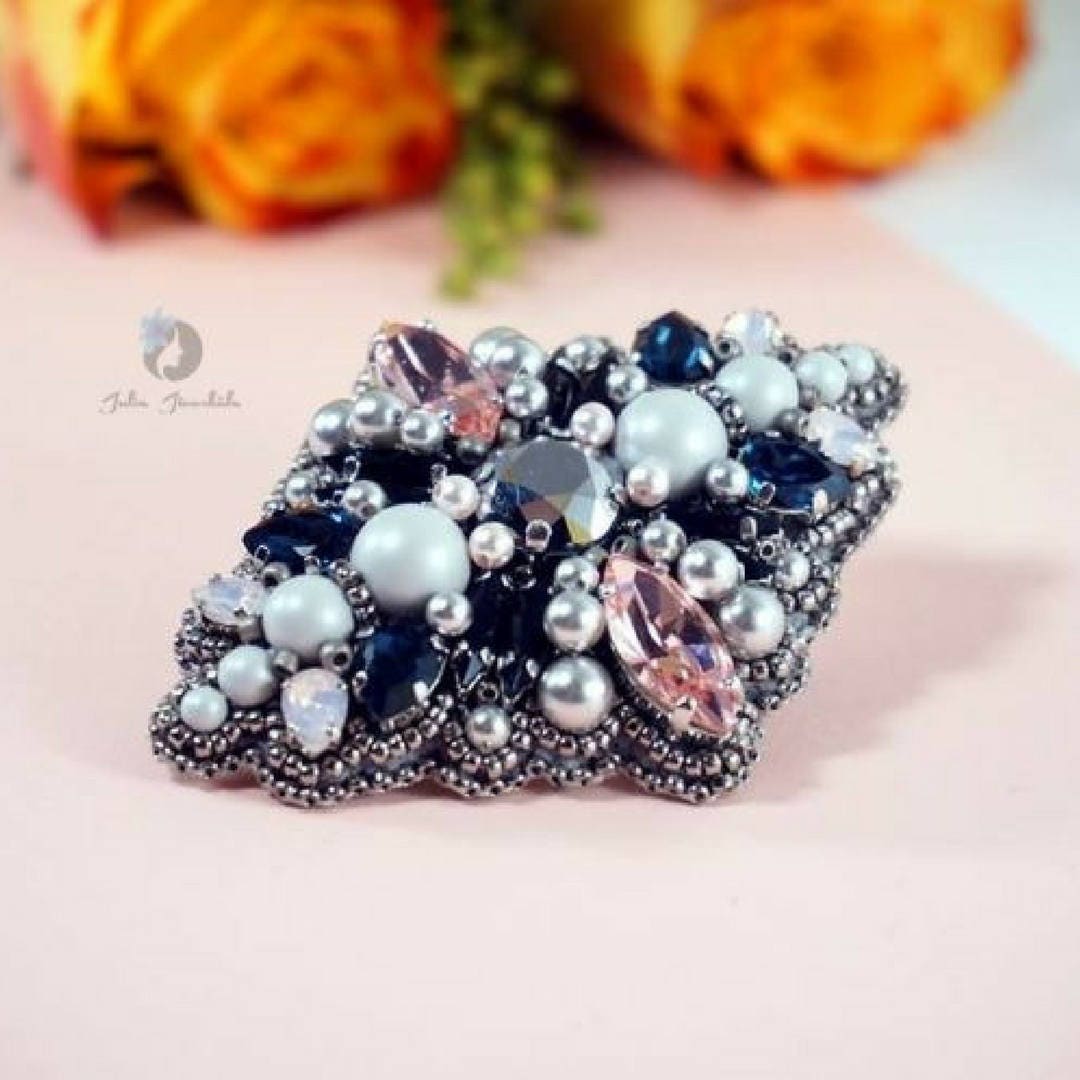 Tutorial PDF | Tutorial Brooch | DIY Brooch | Jewelry Making | Bead ...