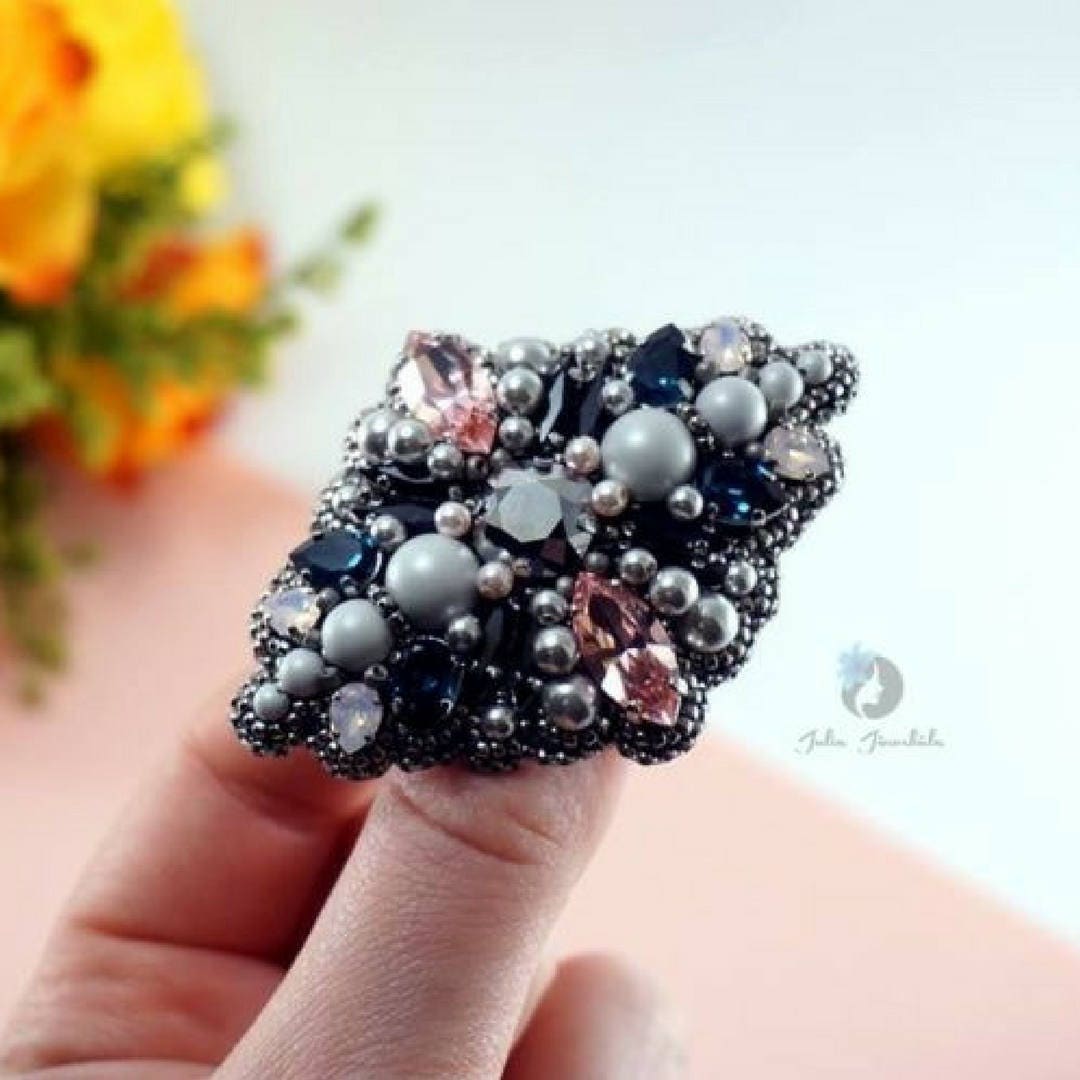 Tutorial PDF | Tutorial Brooch | DIY Brooch | Jewelry Making | Bead ...