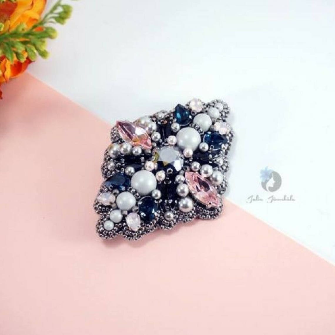 Tutorial PDF | Tutorial Brooch | DIY Brooch | Jewelry Making | Bead ...