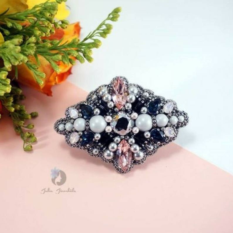 Tutorial PDF | Tutorial Brooch | DIY Brooch | Jewelry Making | Bead ...