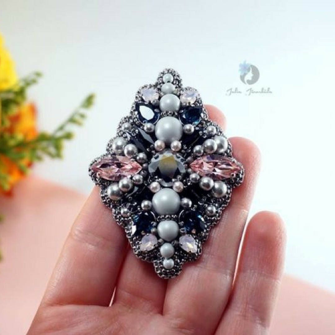 Tutorial PDF | Tutorial Brooch | DIY Brooch | Jewelry Making | Bead ...