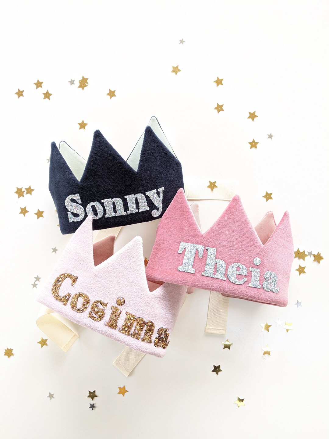 Personalised Name Crown Velvet Crown, Birthday Crown, Fabric Crown ...