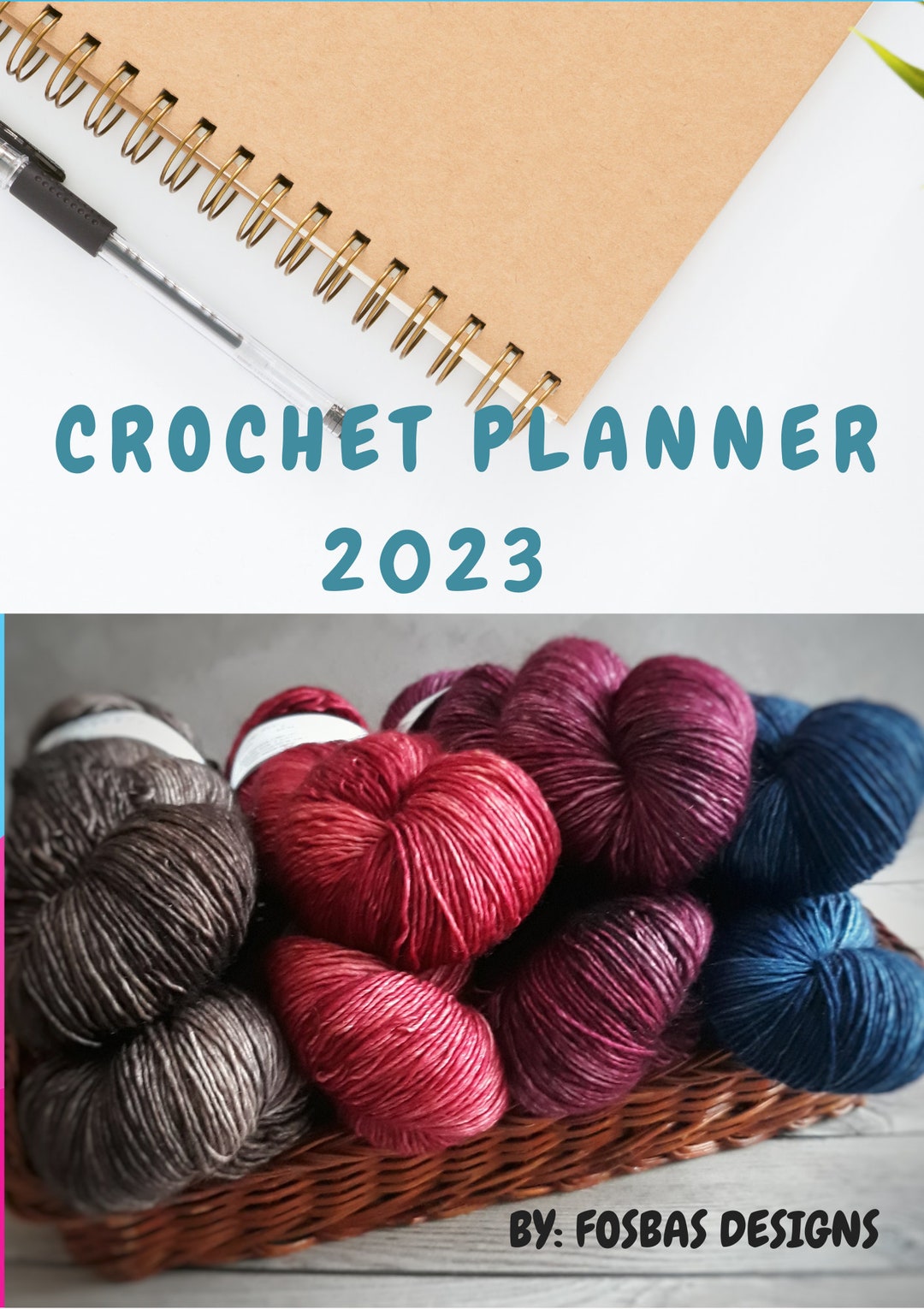 Printable 2023 Crochet Project Planner, A4 US Letter Crochet Diary ...