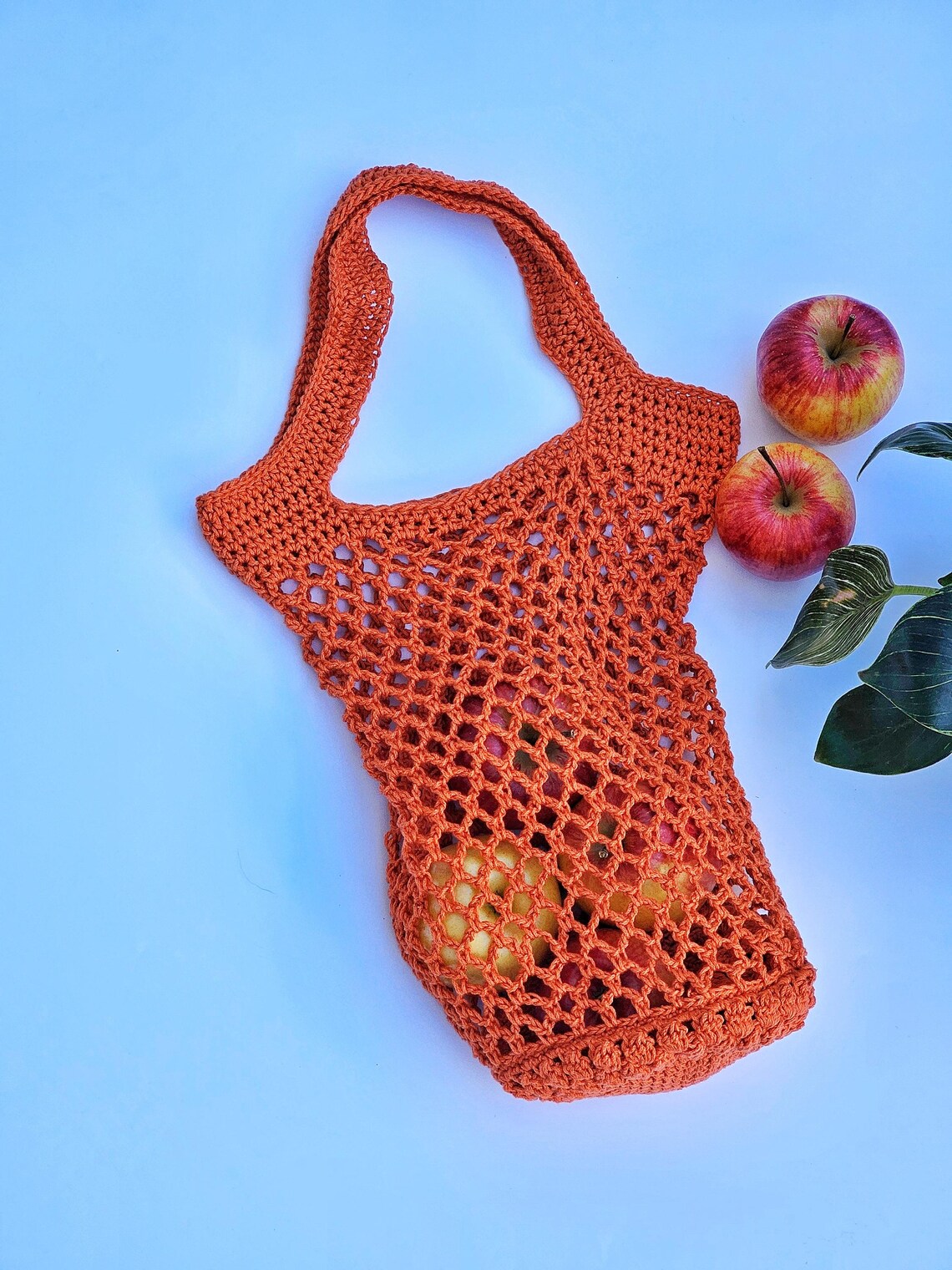 Foldable Market Bag Crochet Pattern | Reusable Shopping Tote, Eco ...