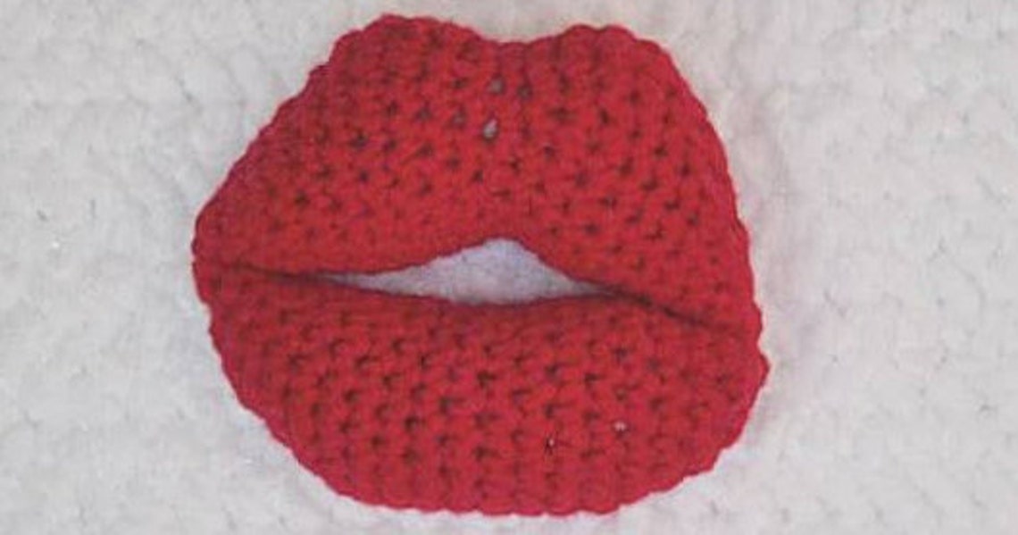 Crochet Lip Pattern Crochet Kiss Pattern Kisses Crochet - Etsy