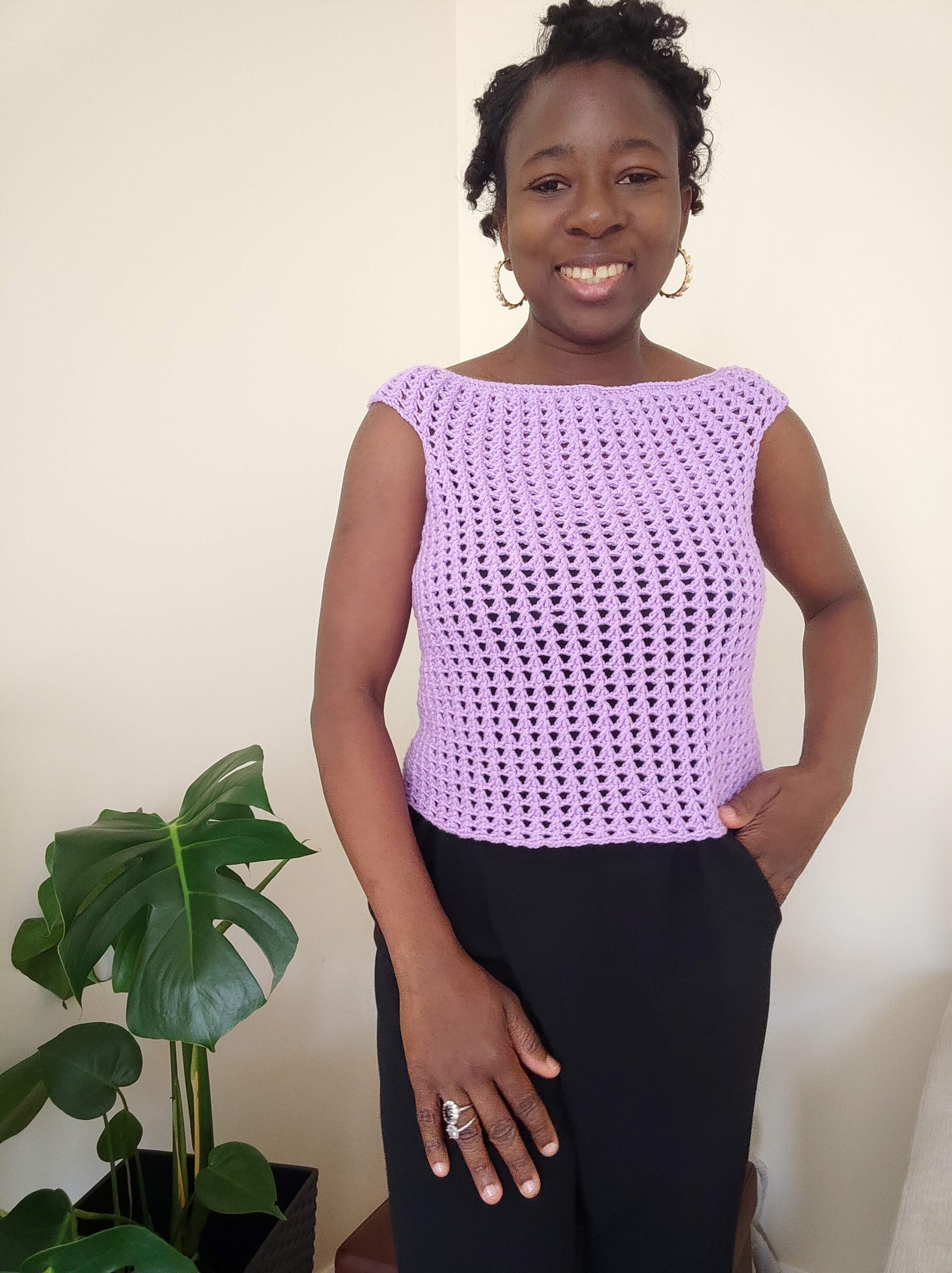 Crochet Fitted Top, Crop Top Crochet Pattern - Etsy