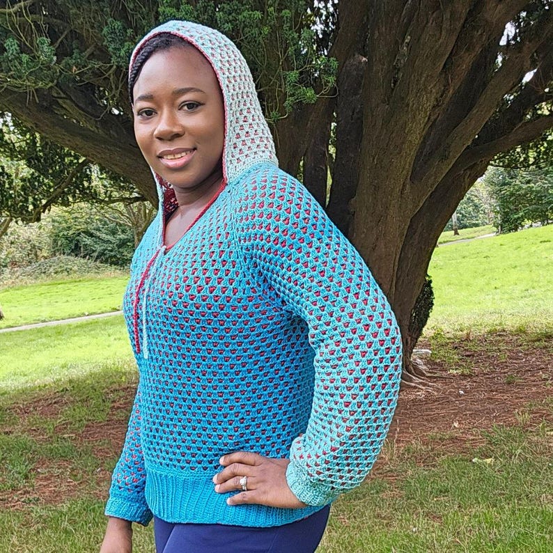 V Neck Crochet Sweater Pattern | Two Sided Crochet Sweater Pattern - Etsy