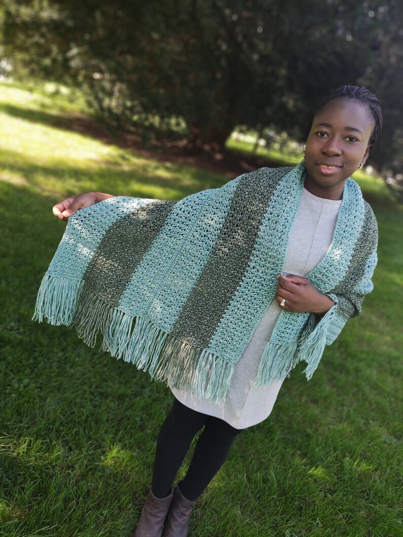 Easy Crochet Wrap Pattern | Wide Scarf Tutorial - Etsy