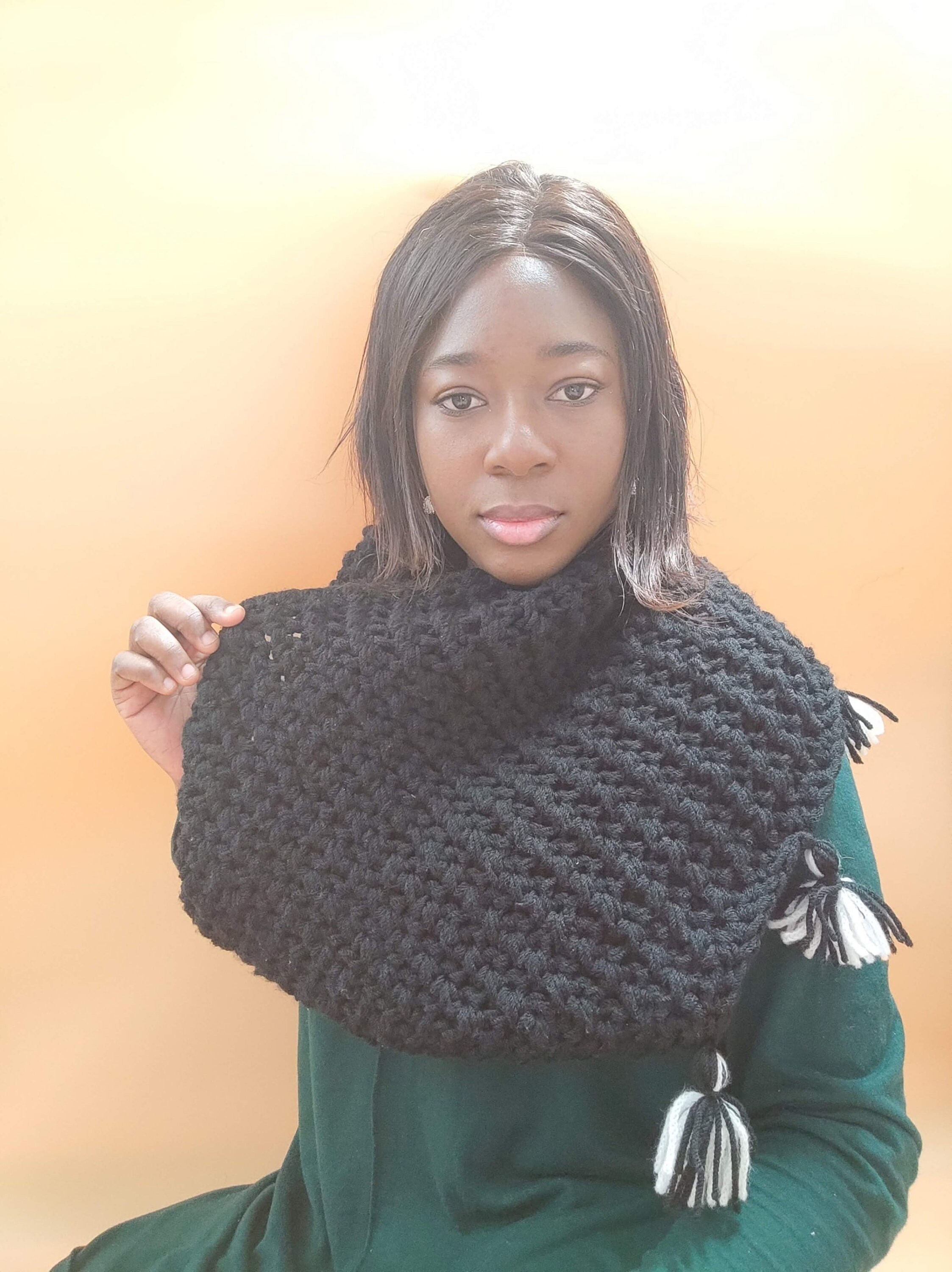 Wednesday Inspired Crochet Snood Pattern, Enid Inspired Snood - Etsy