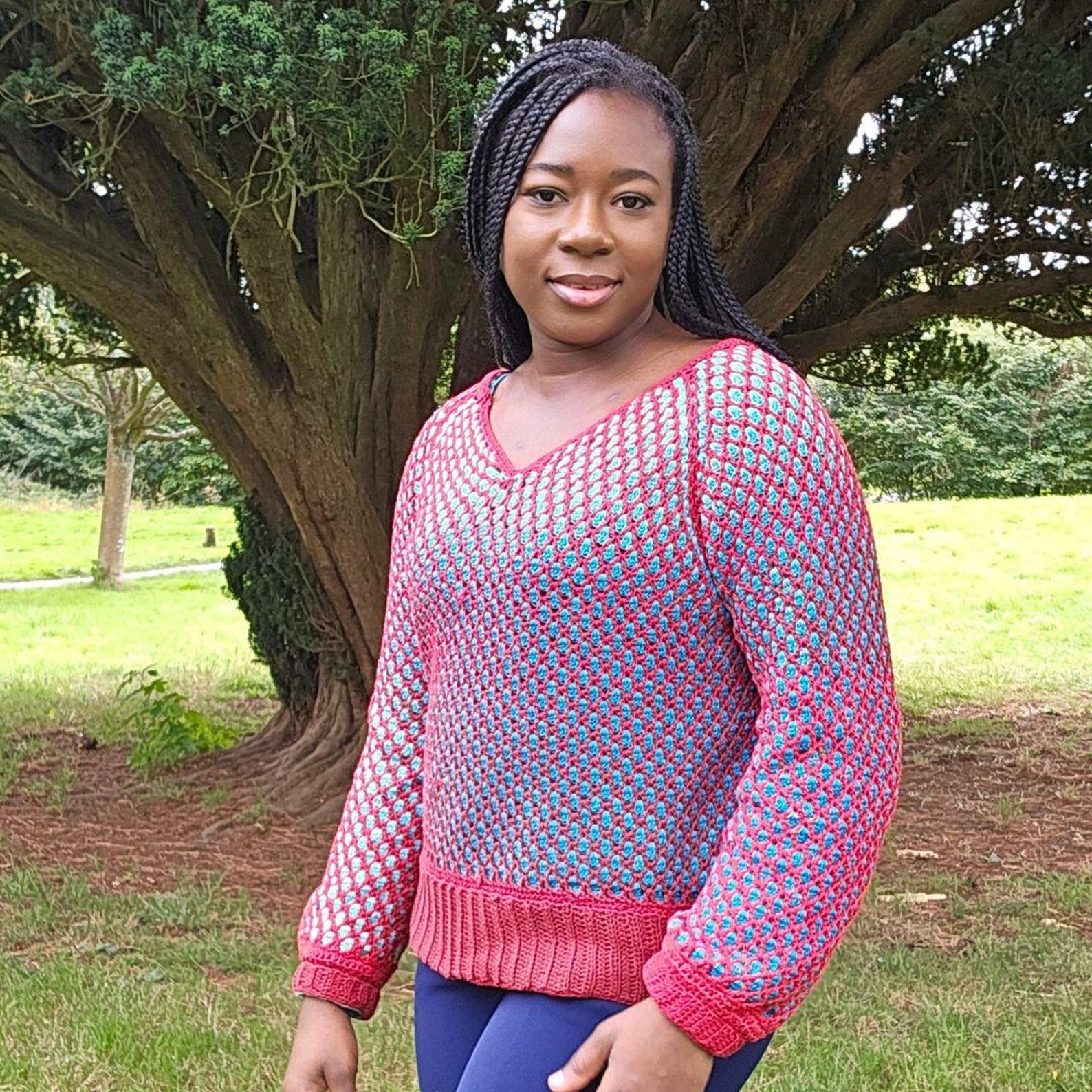 V Neck Crochet Sweater Pattern | Two Sided Crochet Sweater Pattern - Etsy