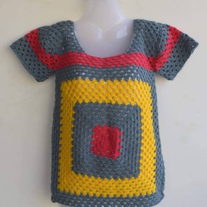 Crochet Granny Square Top Pattern - Stylish Crochet Summer Top Pattern ...
