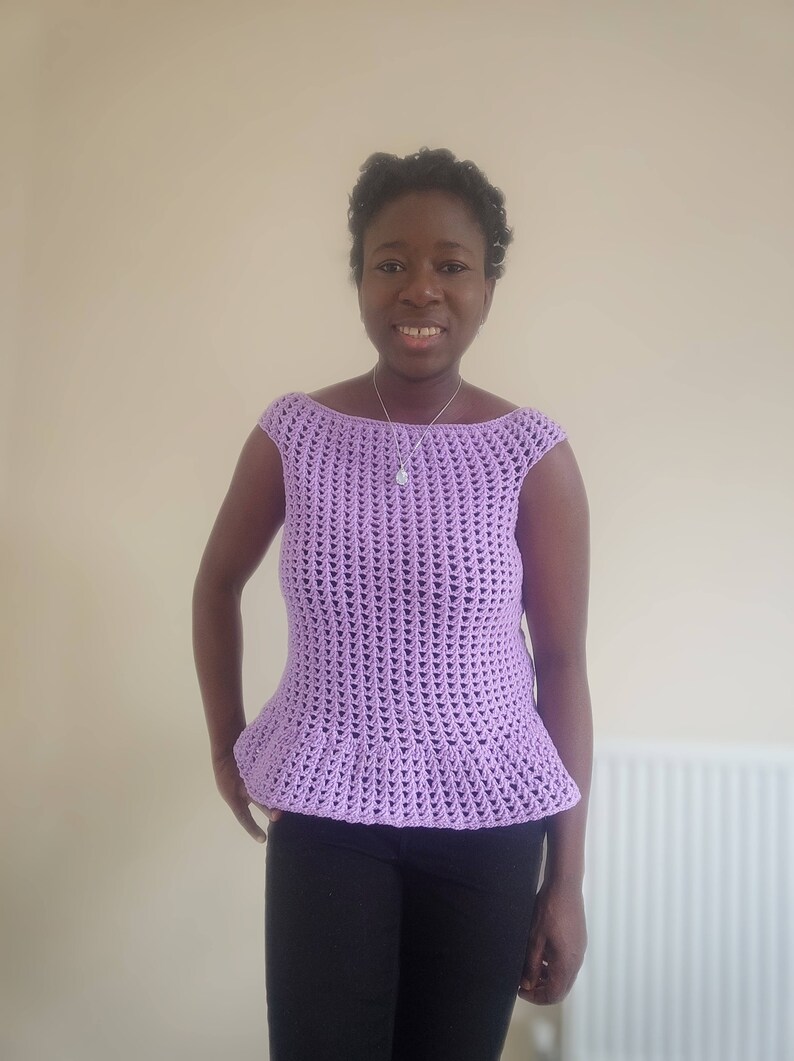 Crochet Peplum Top, Flared Top Pattern - Etsy