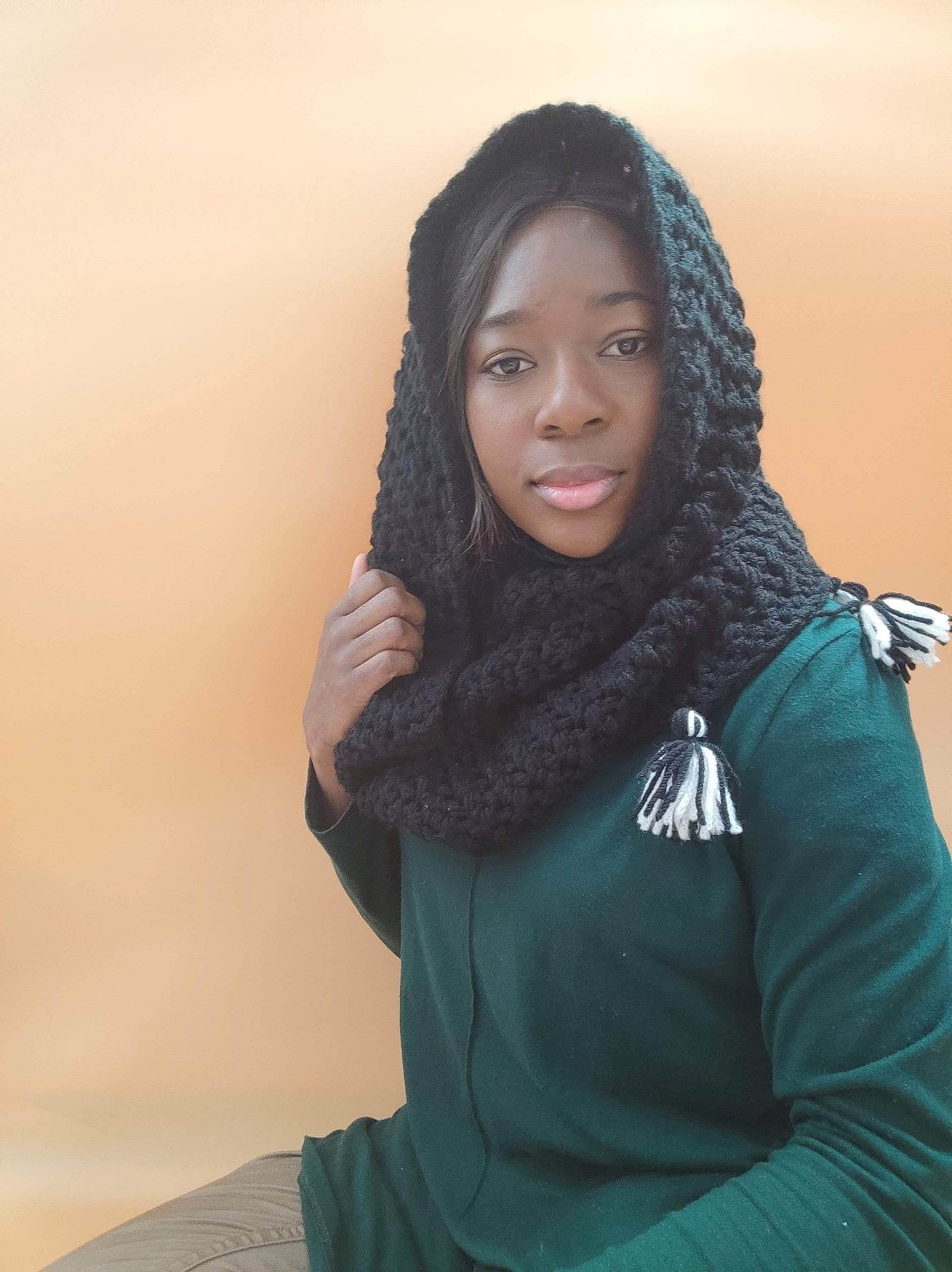 Wednesday Inspired Crochet Snood Pattern, Enid Inspired Snood - Etsy