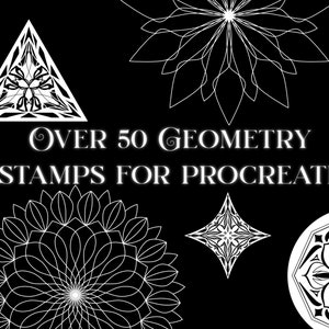Procreate Ornamental Geometry Stamp Brush Set Digital - Etsy