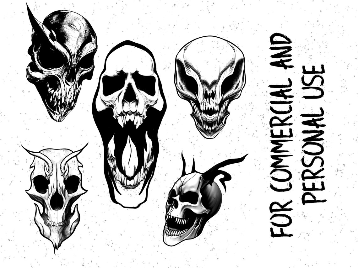 Procreate Demon Skull Stamp Brush Set, Digital Download for Ipad ...
