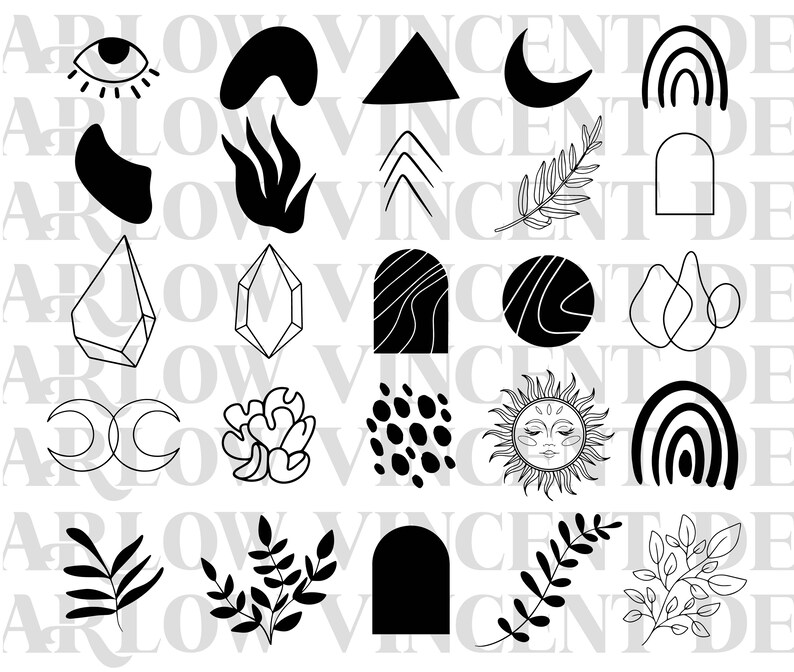 75 Boho Procreate Stamps Digital Stamp Brush File Graphic - Etsy