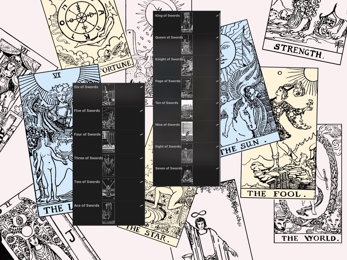 Procreate 78 Rider Waite Tarot Stamp Bundle Set, Digital Download - Etsy