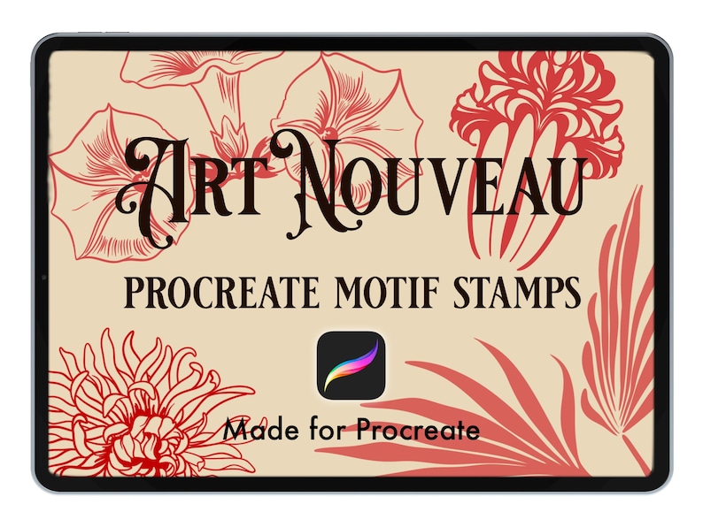 Procreate 30 Art Nouveau Decorative Motif Stamps - Etsy