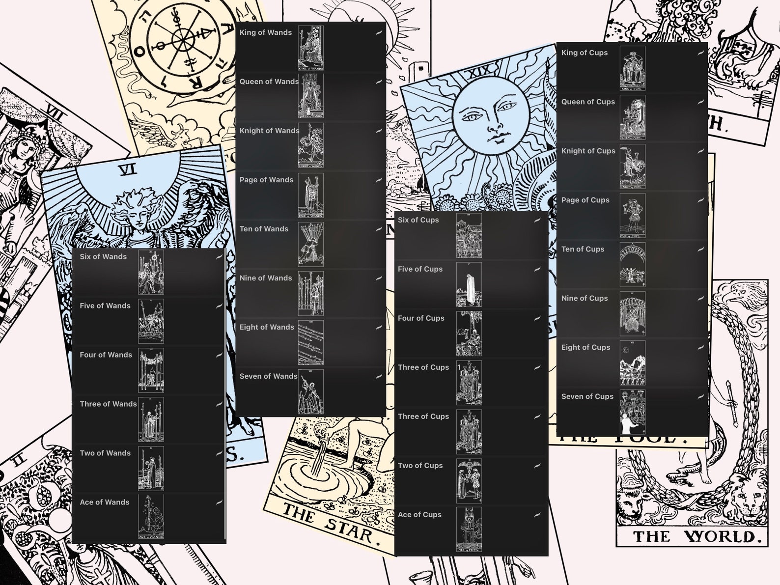 Procreate 78 Rider Waite Tarot Stamp Bundle Set, Digital Download - Etsy