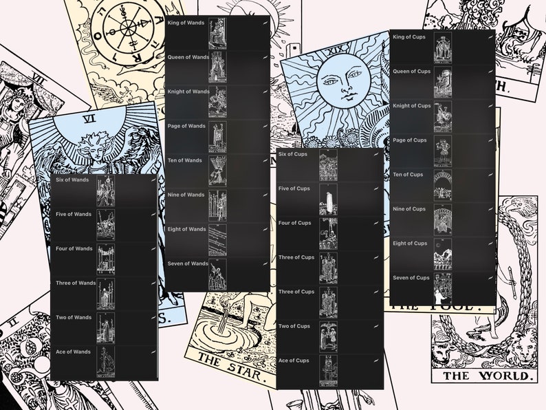 Procreate 78 Rider Waite Tarot Stamp Bundle Set, Digital Download - Etsy