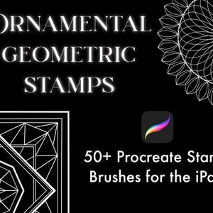 Procreate Ornamental Geometry Stamp Brush Set Digital - Etsy