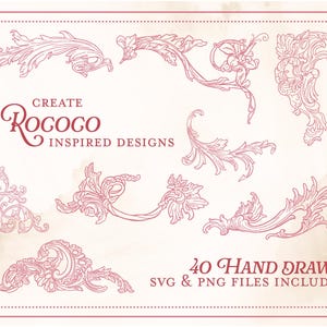Rococo Ornament Clip Art: Baroque Frame, Border, Corner (SVG & PNG) - Etsy