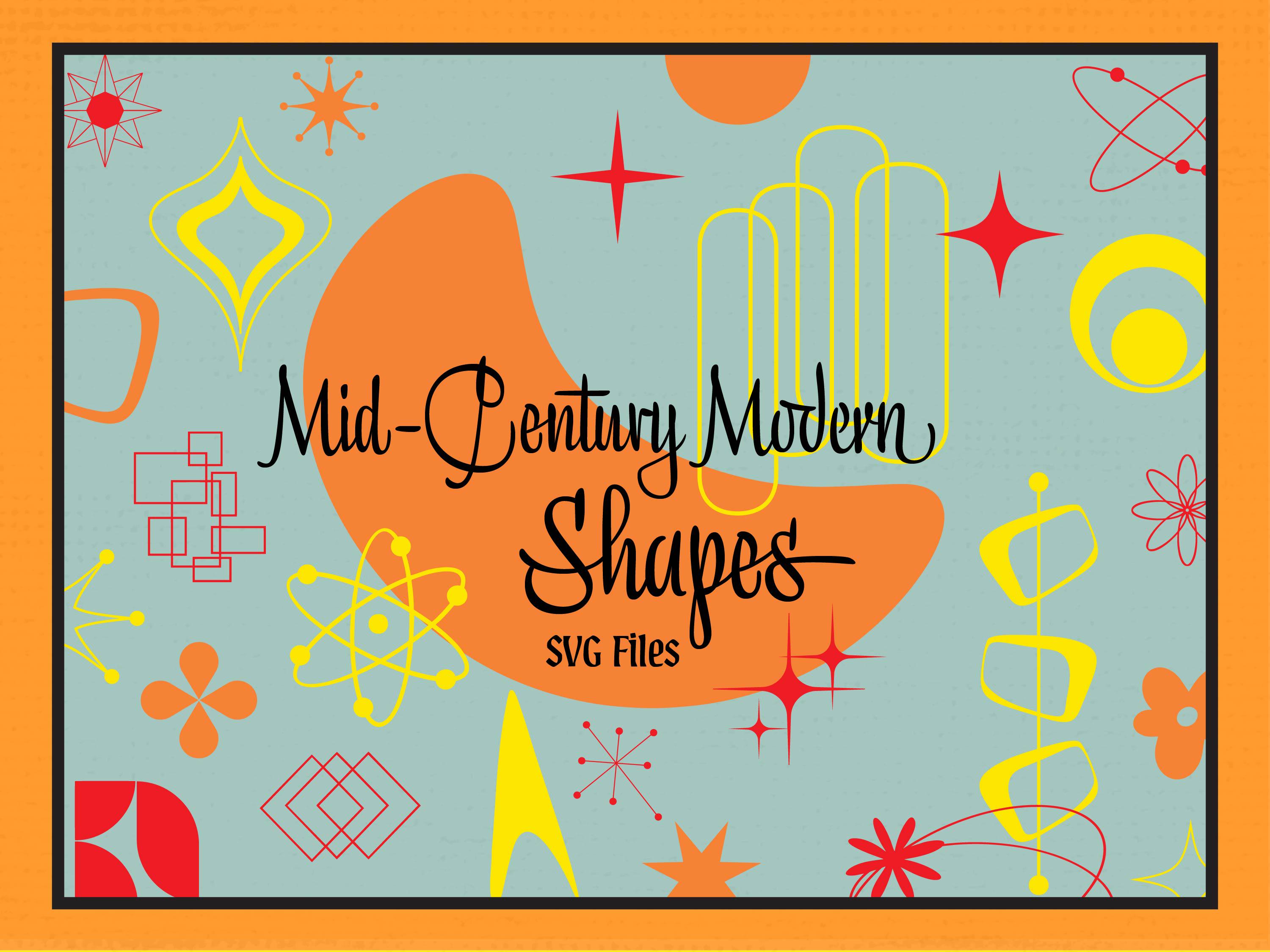 Mid-century Modern Shapes SVG Bundle: Retro Atomic Vector Graphics - Etsy