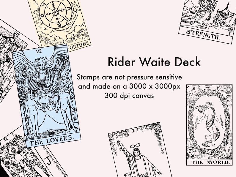 Procreate 78 Rider Waite Tarot Stamp Bundle Set, Digital Download - Etsy