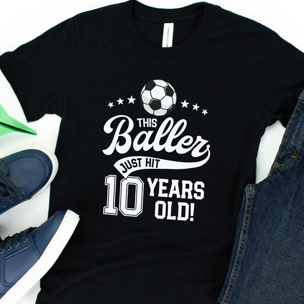 10th Soccer Birthday Shirt - Etsy