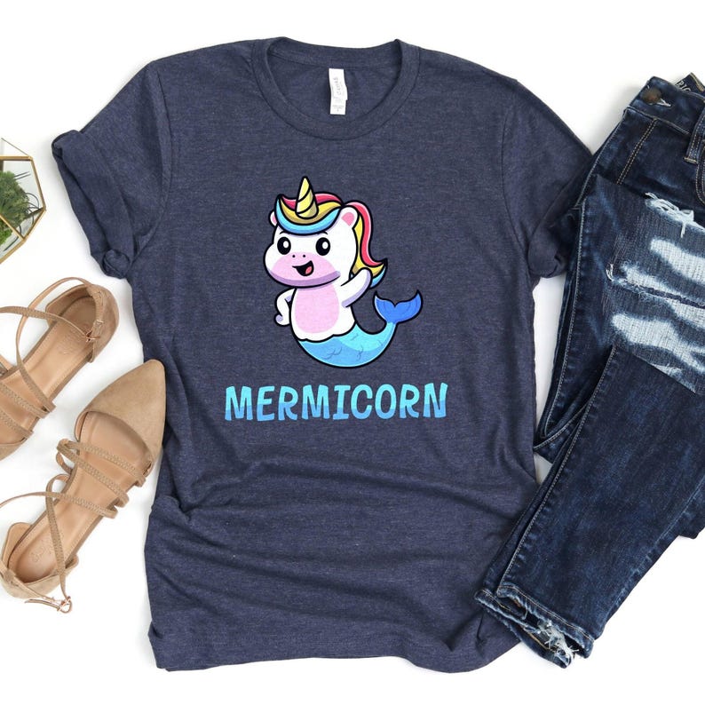 Mermicorn Shirt / Mermaid and Unicorn / Mermaid Unicorn / Funny Mermaid ...