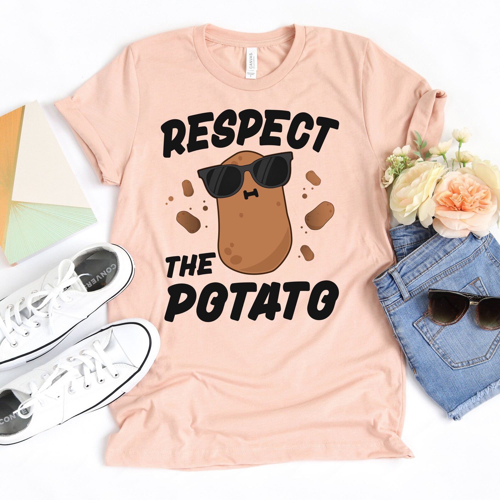 Respect the Potato T-shirt / Funny Potato Shirt / Respect the - Etsy