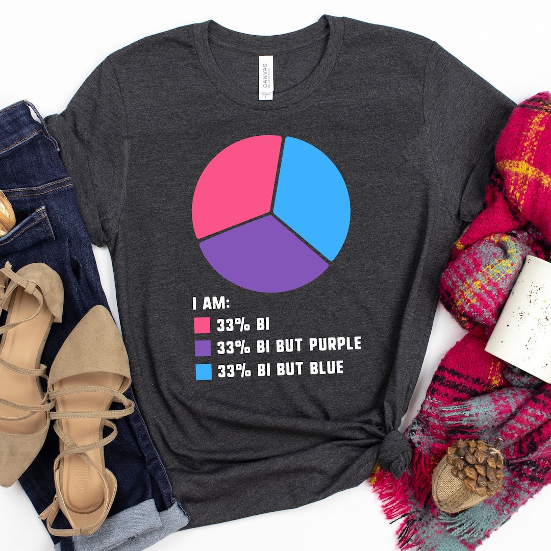 Bisexual Pie Chart T-shirt / Bisexual Shirt / Bi Pride Shirt / Pride ...