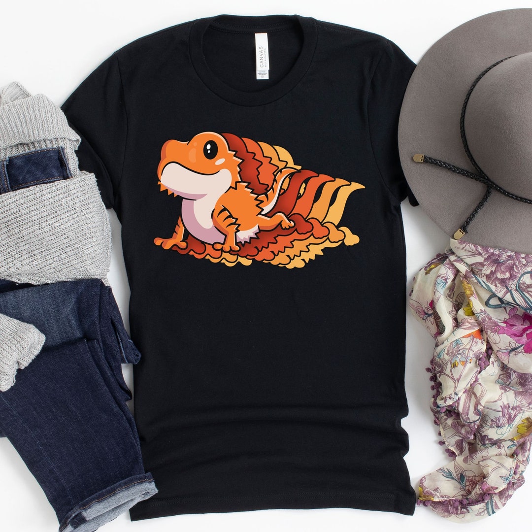 Retro Bearded Dragon T-shirt / Reptile Gift / Retro Bearded Dragon ...