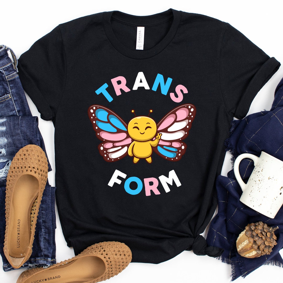 Trans Form / Trans Butterfly Gift / Transexual Pride Tee / Monarch ...