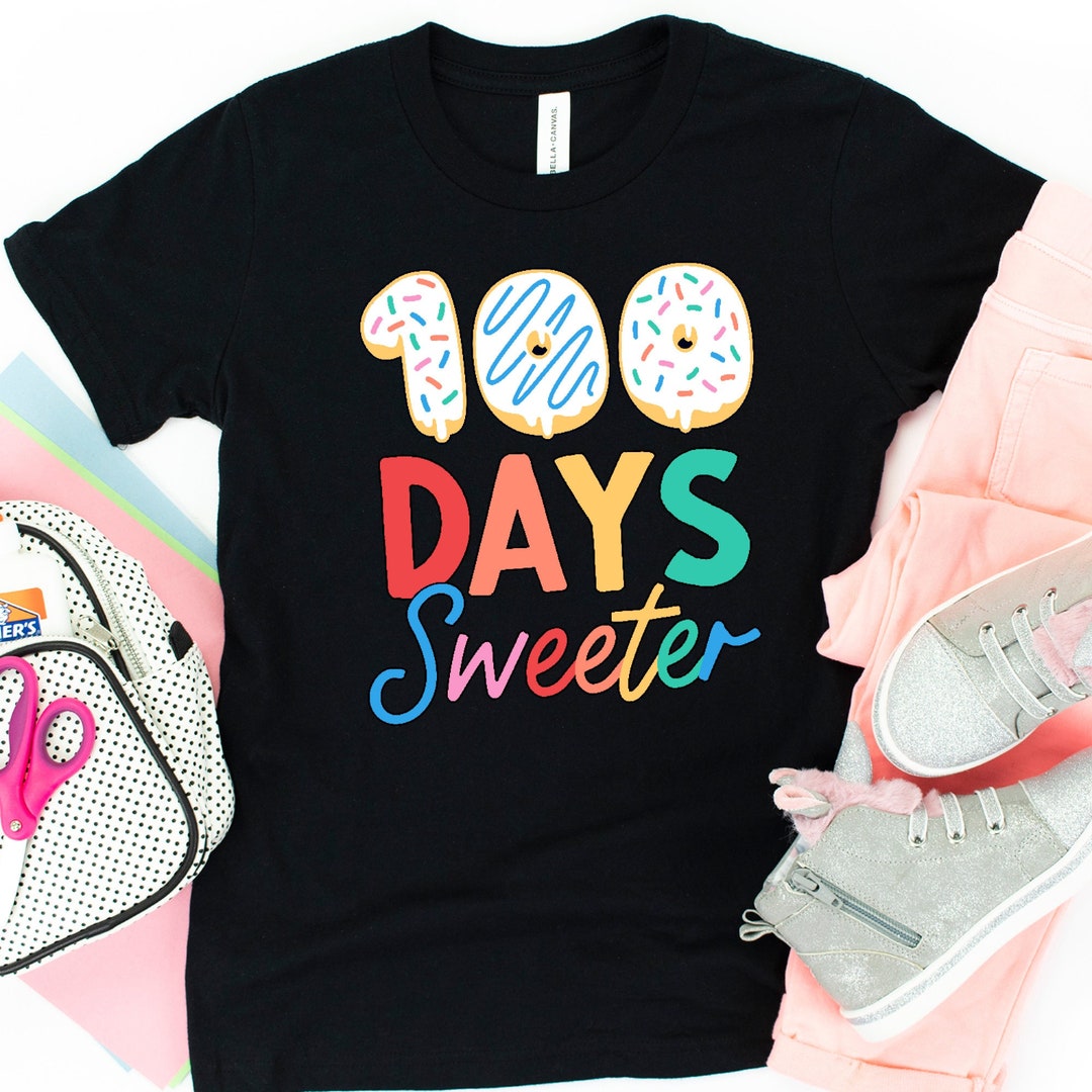 100 Days Sweeter / 100 Days of School / Donut Lover Shirt / Back to ...