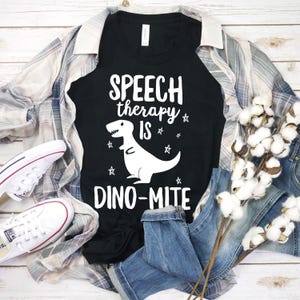 This SLP is Dino-mite Shirt Speech Pathology Speech Therapist SLP Gifts ...
