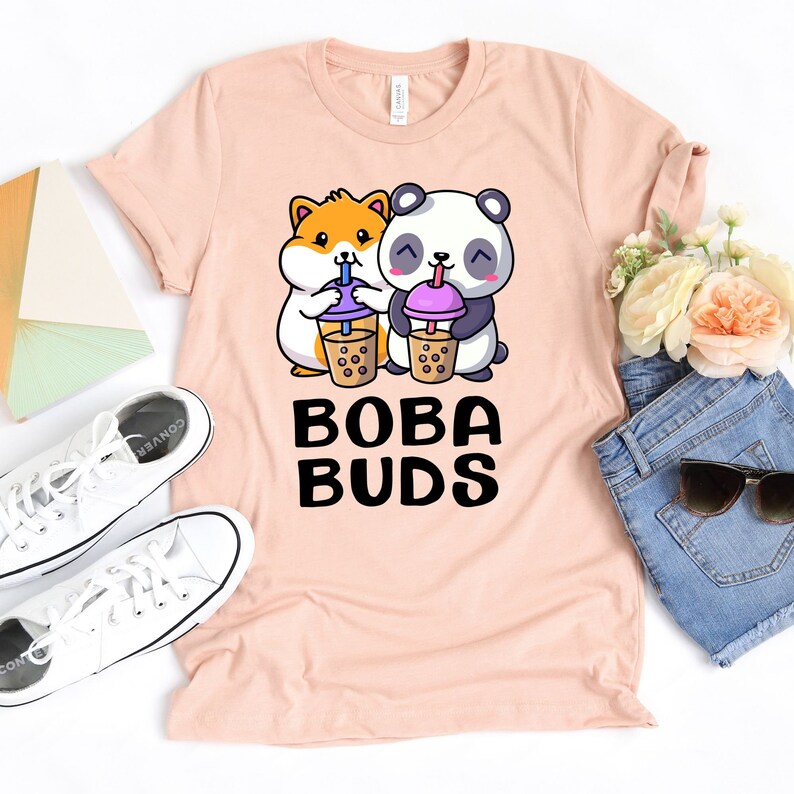 Boba Buds T-shirt / Boba Lover / Kawaii Hamster / Boba Buds / - Etsy