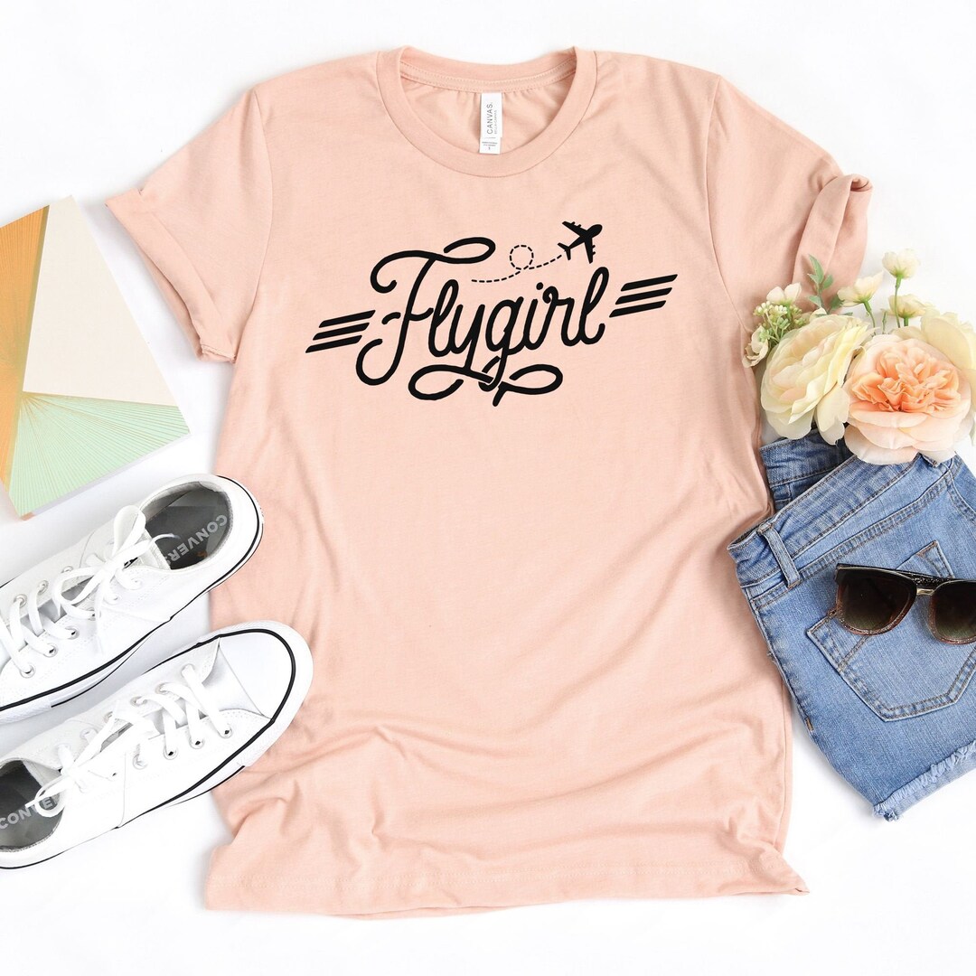 Flygirl T-shirt / Flight Attendant Shirt / Gift for Her / Aviation Gift ...