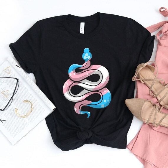 Transgender Flag Snake T-shirt / Transgender Pride / | Etsy