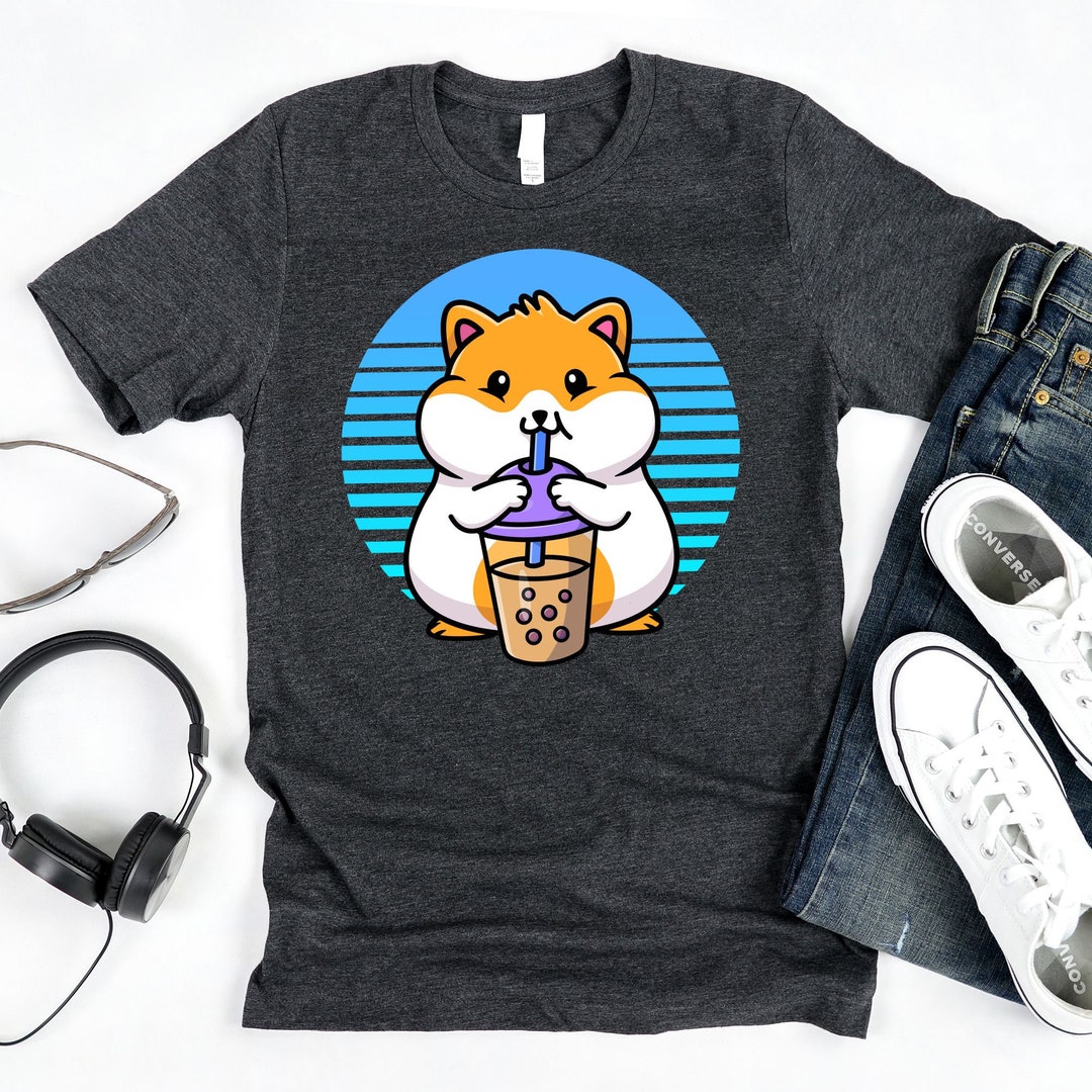 Retro Boba Hamster T-shirt / Boba Lover / Kawaii Hamster / Retro ...