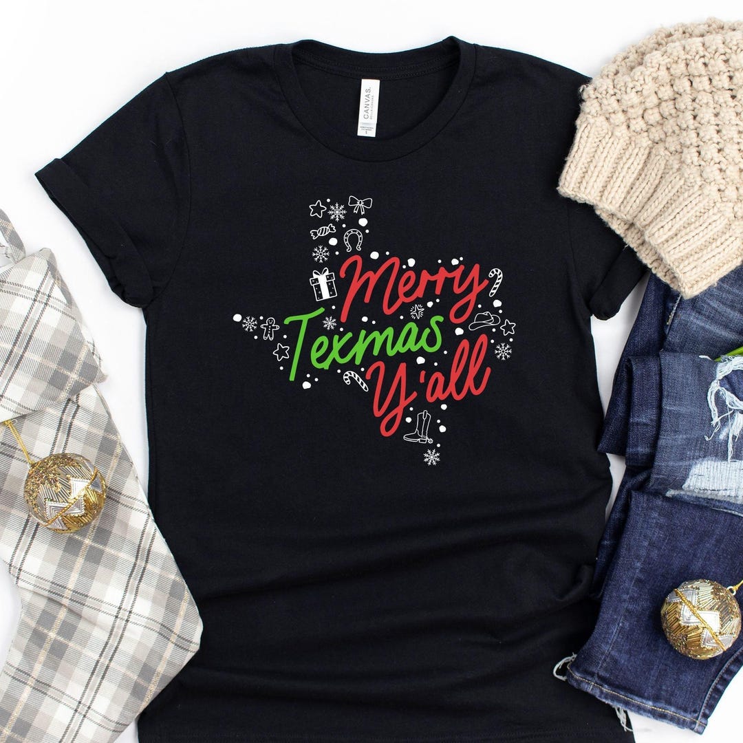 Merry Texmas Y'all T-shirt / Texas Christmas / Merry Texmas Yall ...