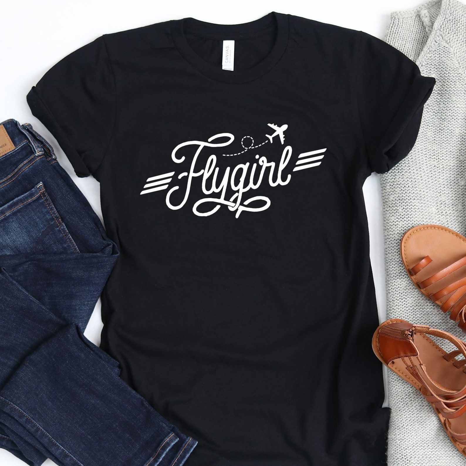 Flygirl T-shirt / Flight Attendant Shirt / Gift for Her / | Etsy