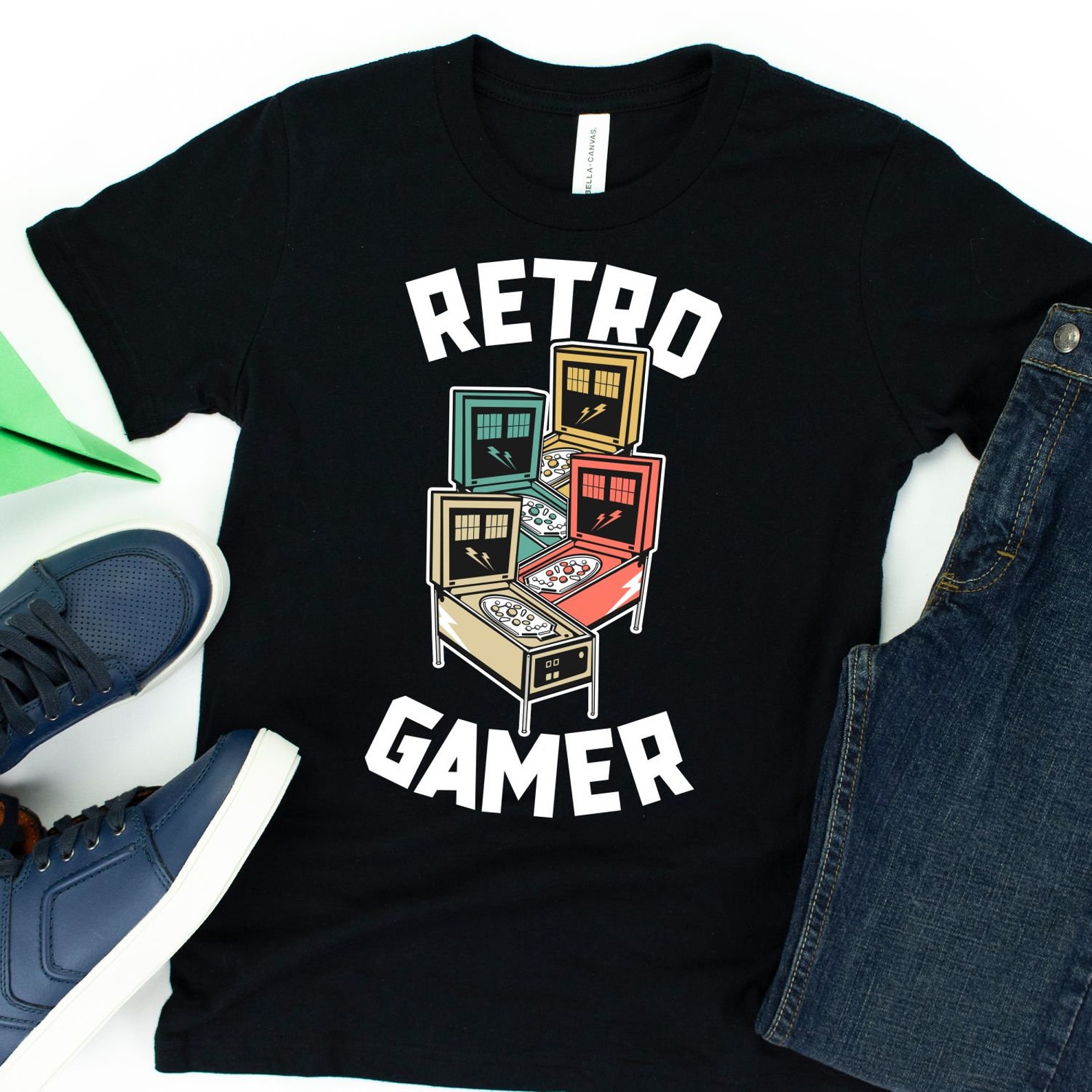 Retro Gamer T-shirt / Vintage Pinball / Retro Game Shirt / | Etsy