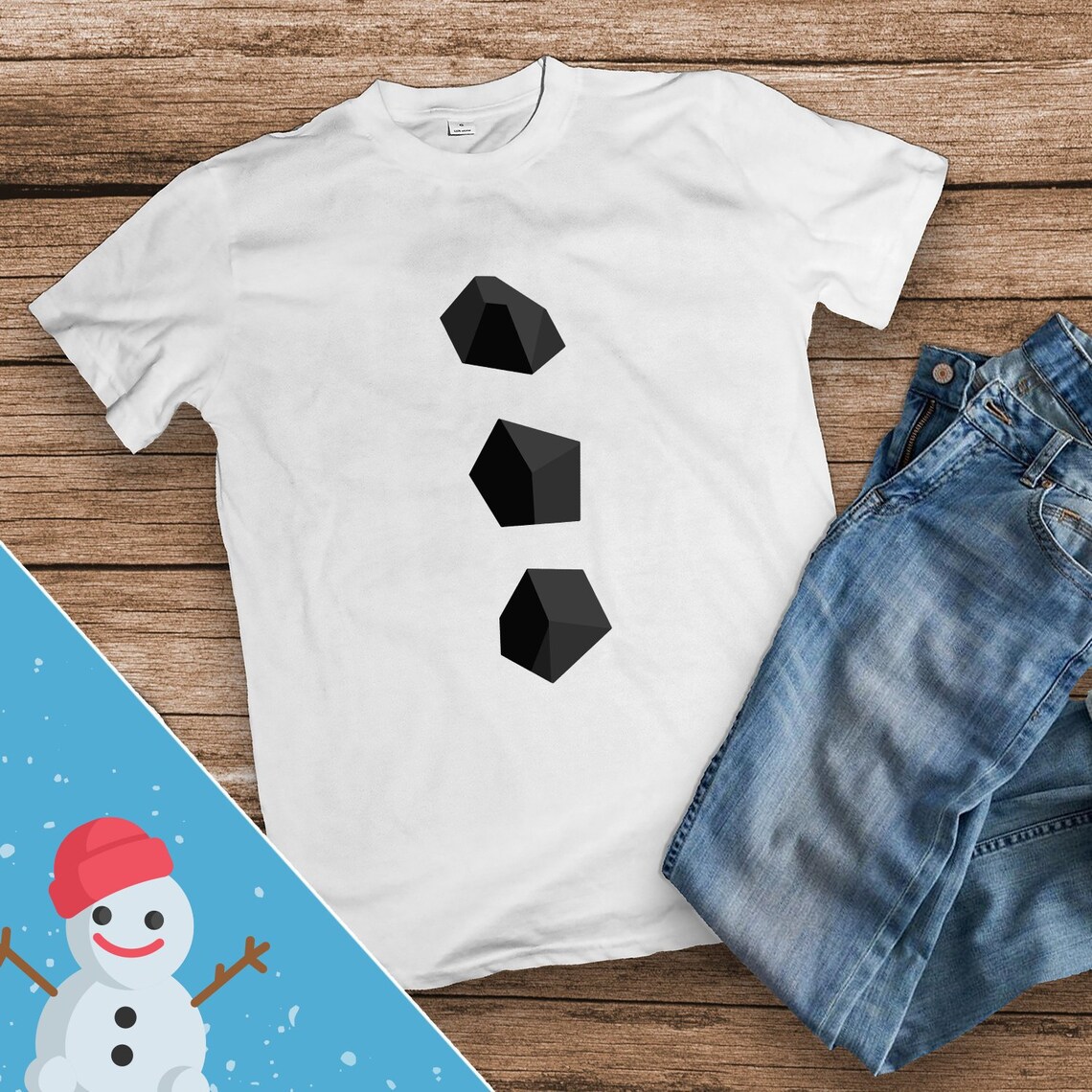 Snowman Coal Buttons Costume Shirt Snowman Costume - Etsy