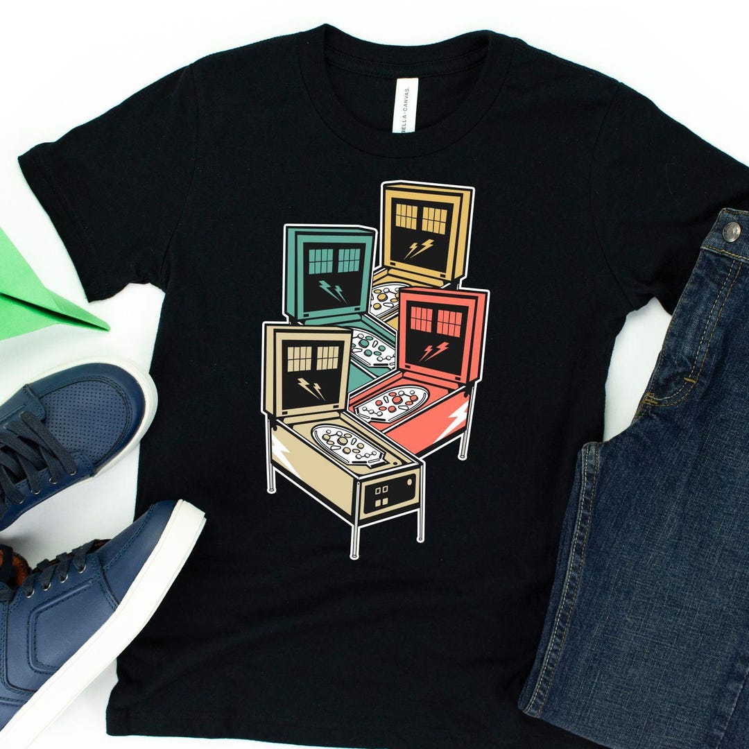 Retro Pinball Gamer T-shirt / Vintage Pinball / Retro Game Shirt ...