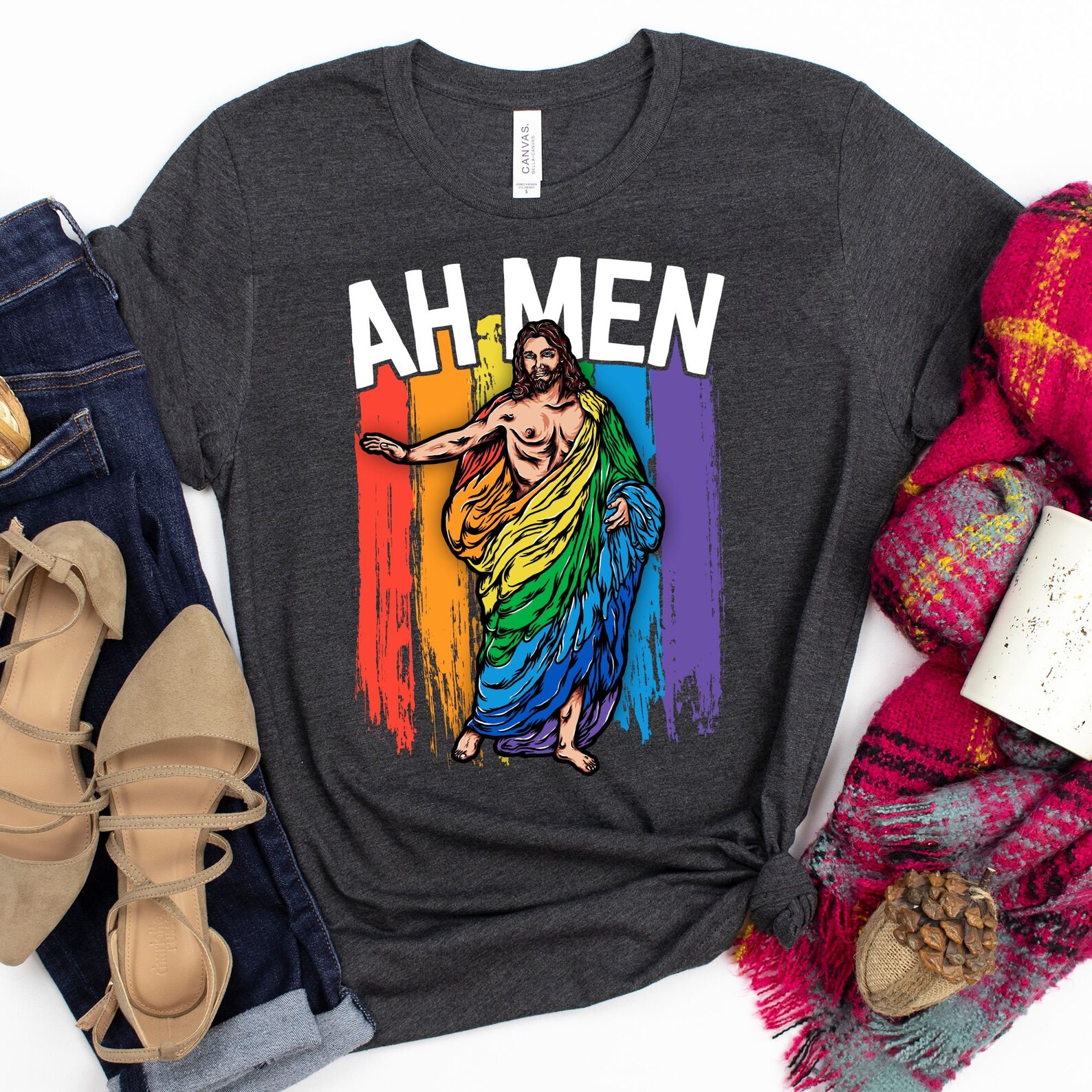 Ah Men T-Shirt / Gay Jesus / Ah Men / Pride Shirt / Queer | Etsy