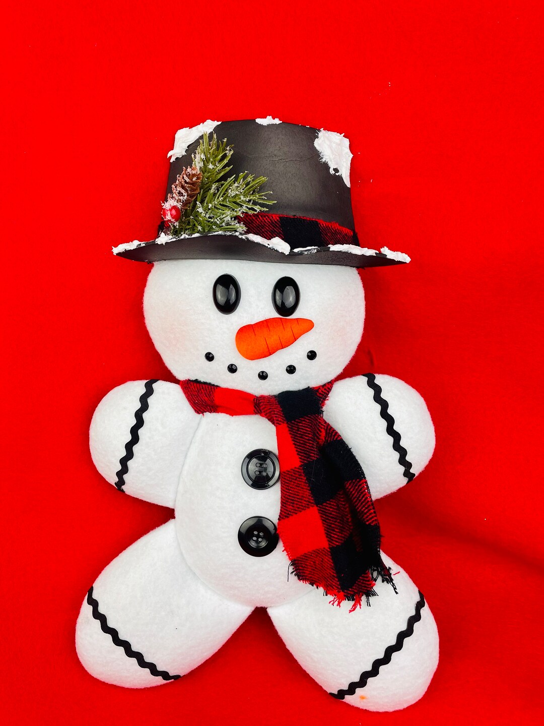 Gingerbread Snowman Wreath Attachment, Christmas Gingie Decor ...