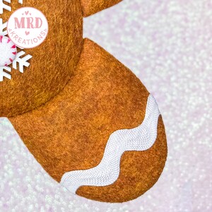 Gingerbread Wreath Attachment, Christmas Gingie Decor, Gingerbread ...