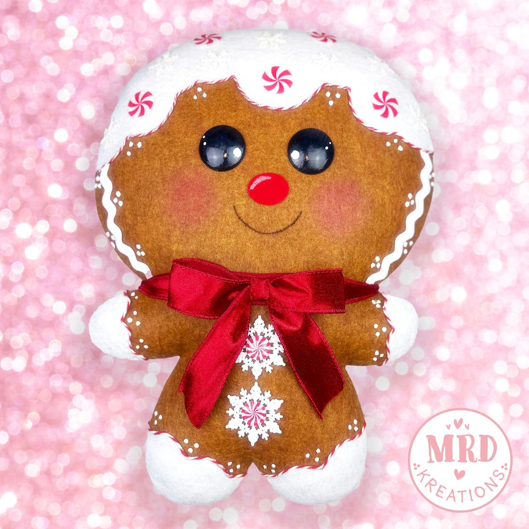 Gingerbread Boy Wreath Attachment, Christmas Gingie Decor, Gingerbread ...