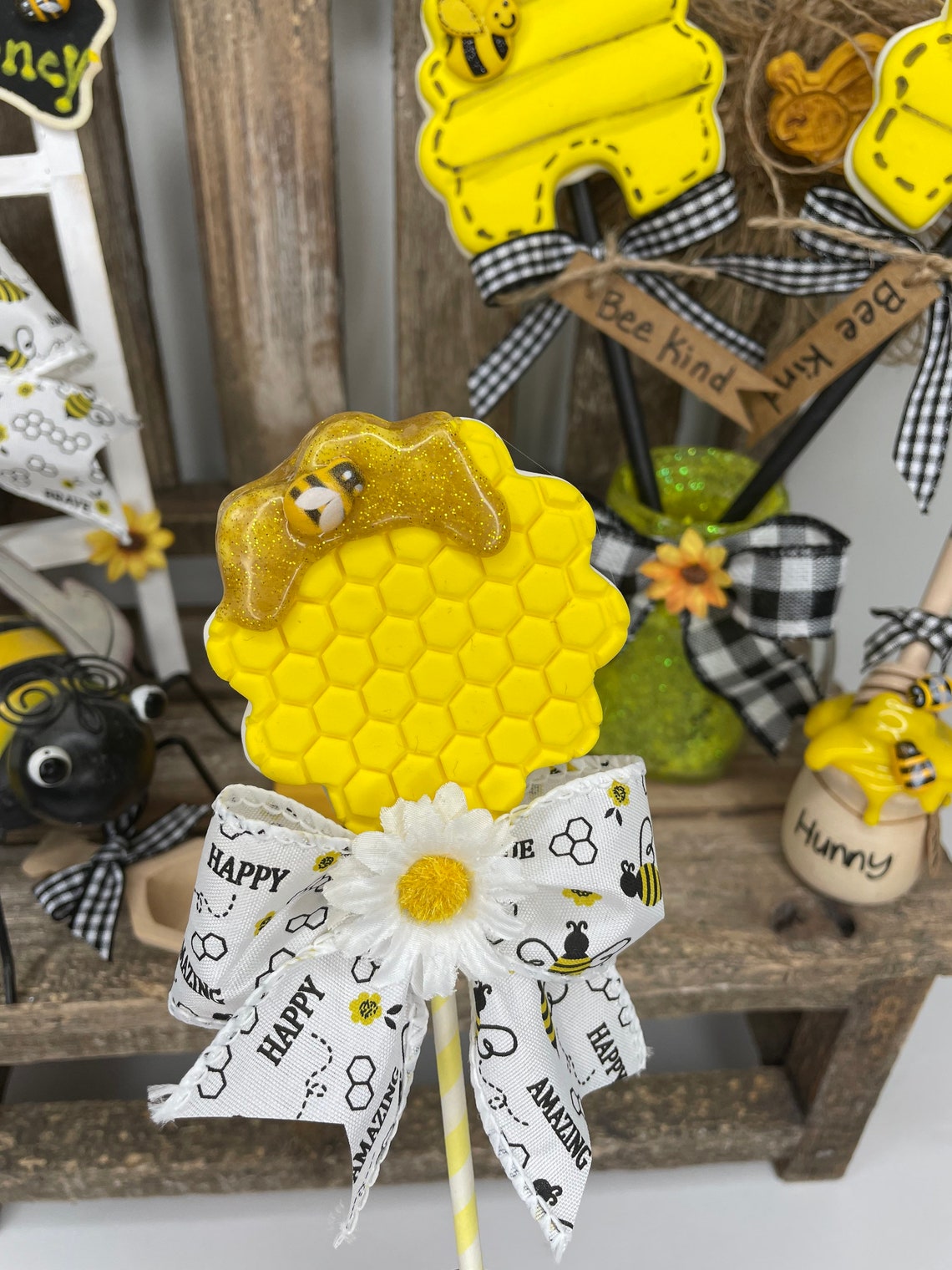 Fake Sweets Bee Decor Beehive Macaroon Honeycomb Macaroon - Etsy
